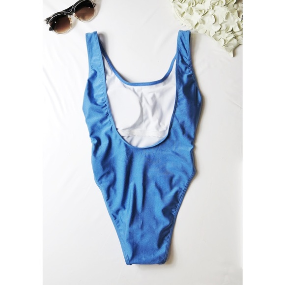Swim | Baby Blue Lifeguard One Piece Swimsuit | Poshmark